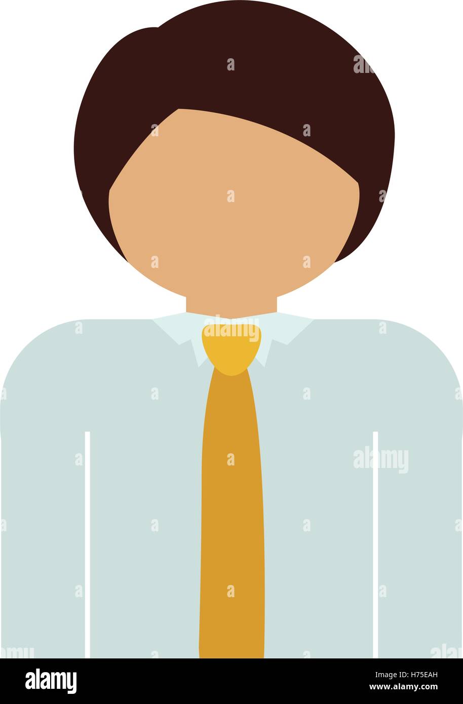 half body man with suit and necktie vector illustration Stock Vector ...