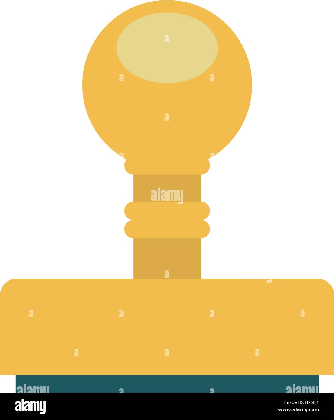 silhouette with office stamp shape vector illustration Stock Vector ...