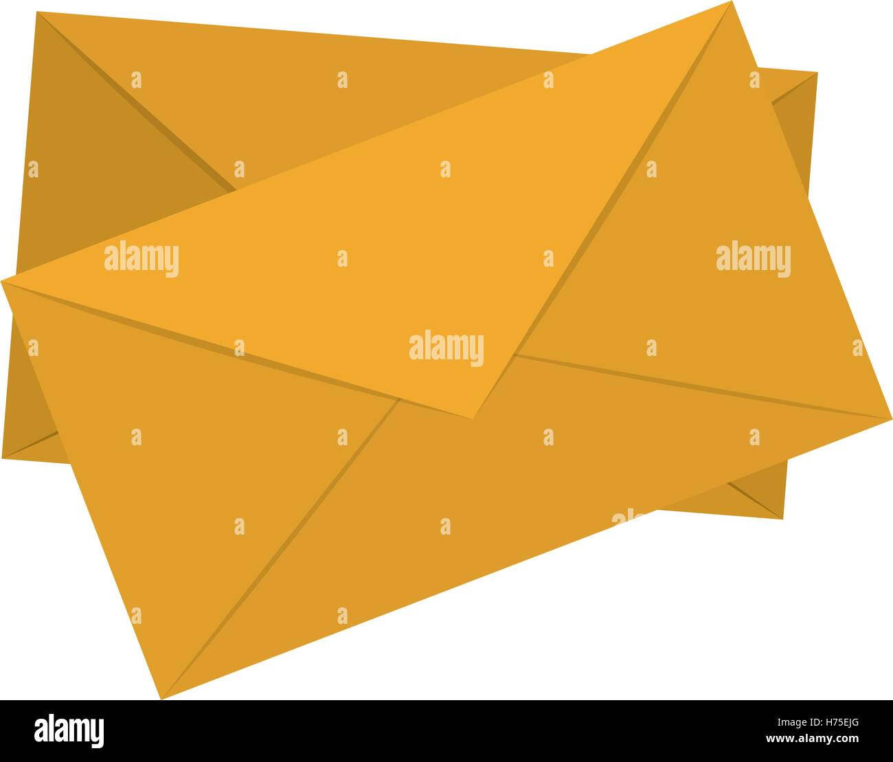 yellow pair envelope mail icon vector illustration Stock Vector Image ...