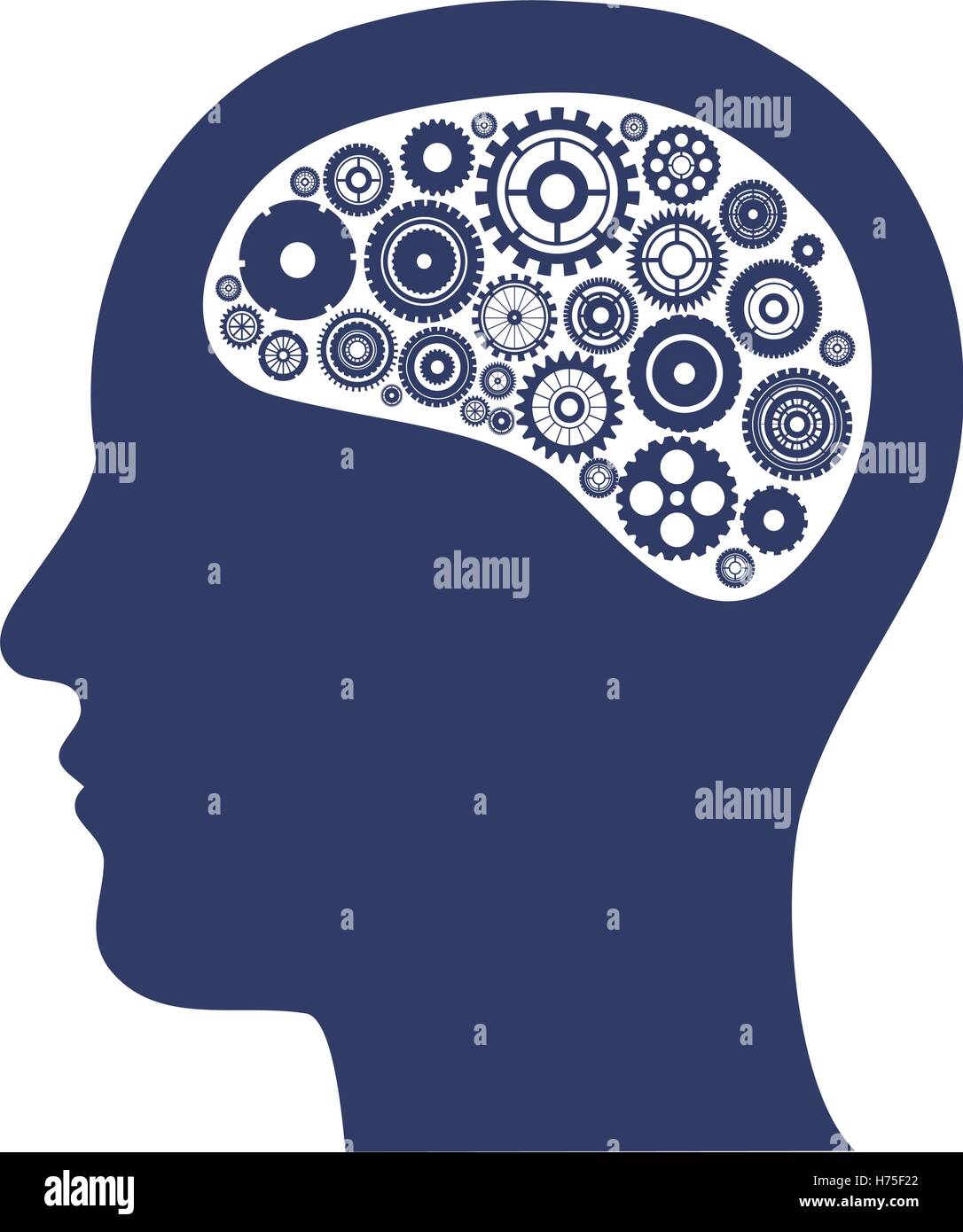 Head Silhouette With Brain