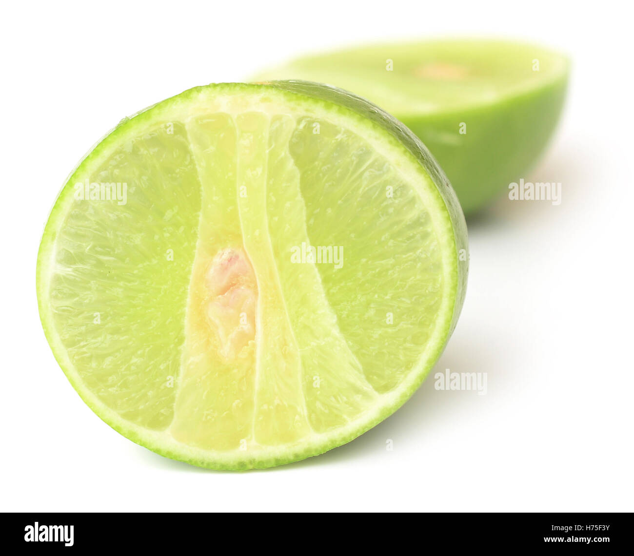 ripe fresh lime isolated on white background Stock Photo - Alamy