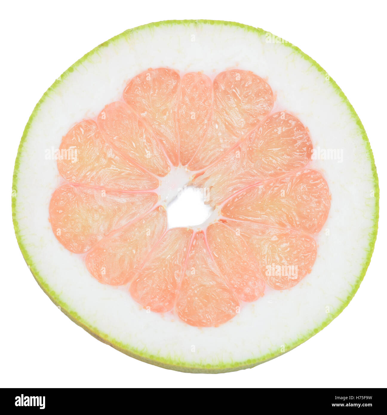 slice of pomelo isolated on white background Stock Photo - Alamy