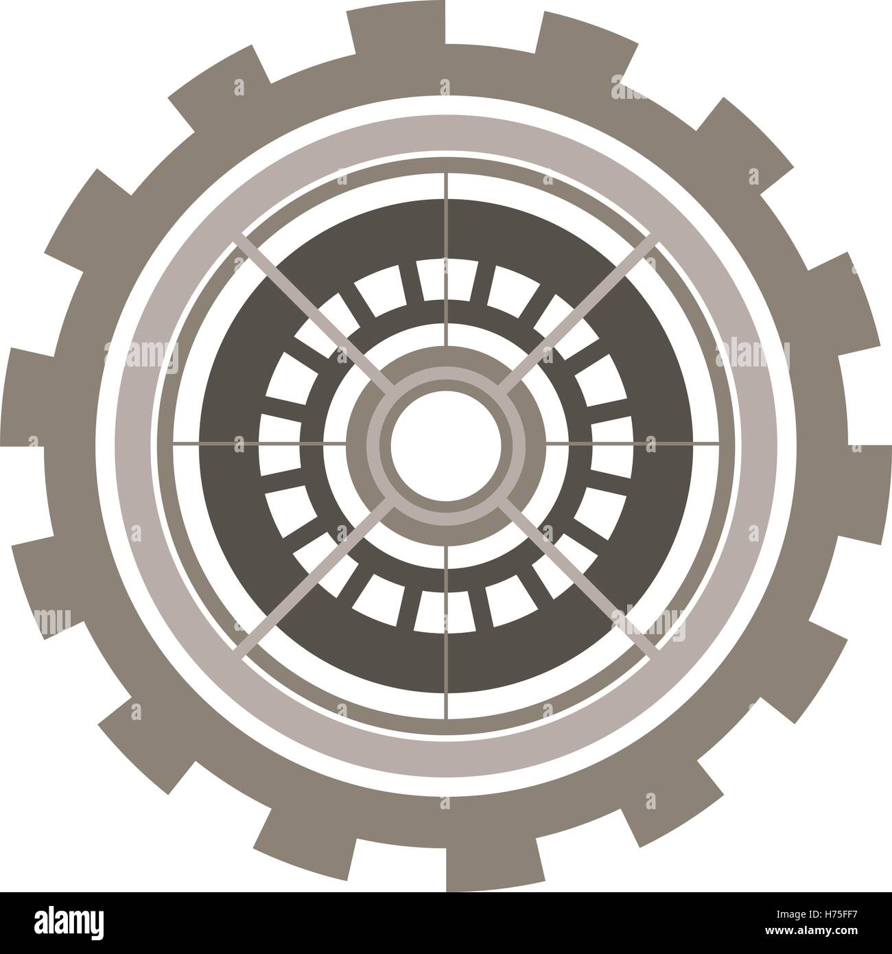 silhouette gear wheel with crown and pinion vector illustration Stock ...