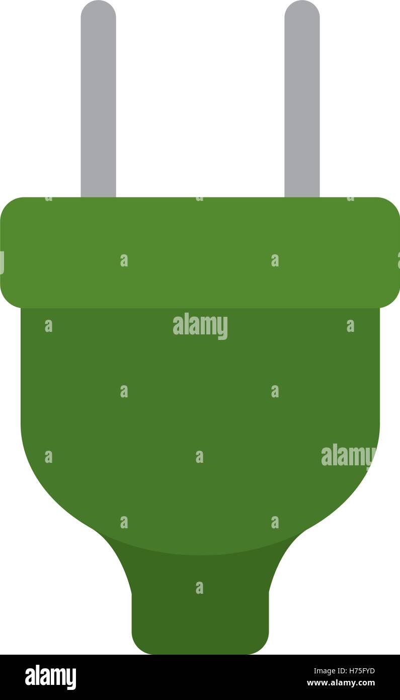 electric plug icon in green color vector illustration Stock Vector ...