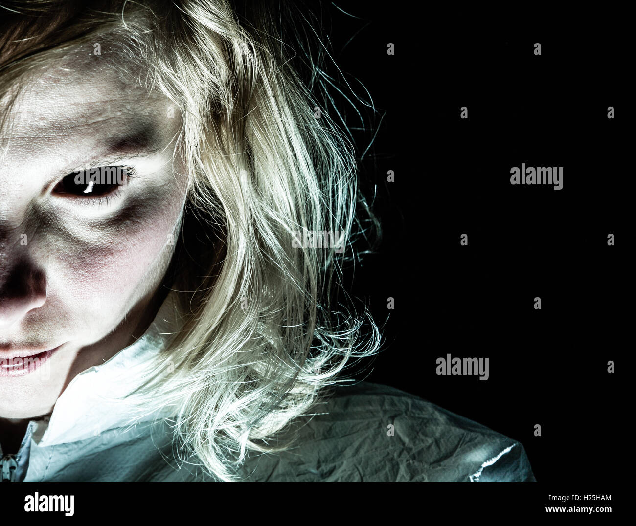 Half face black woman hi-res stock photography and images - Alamy