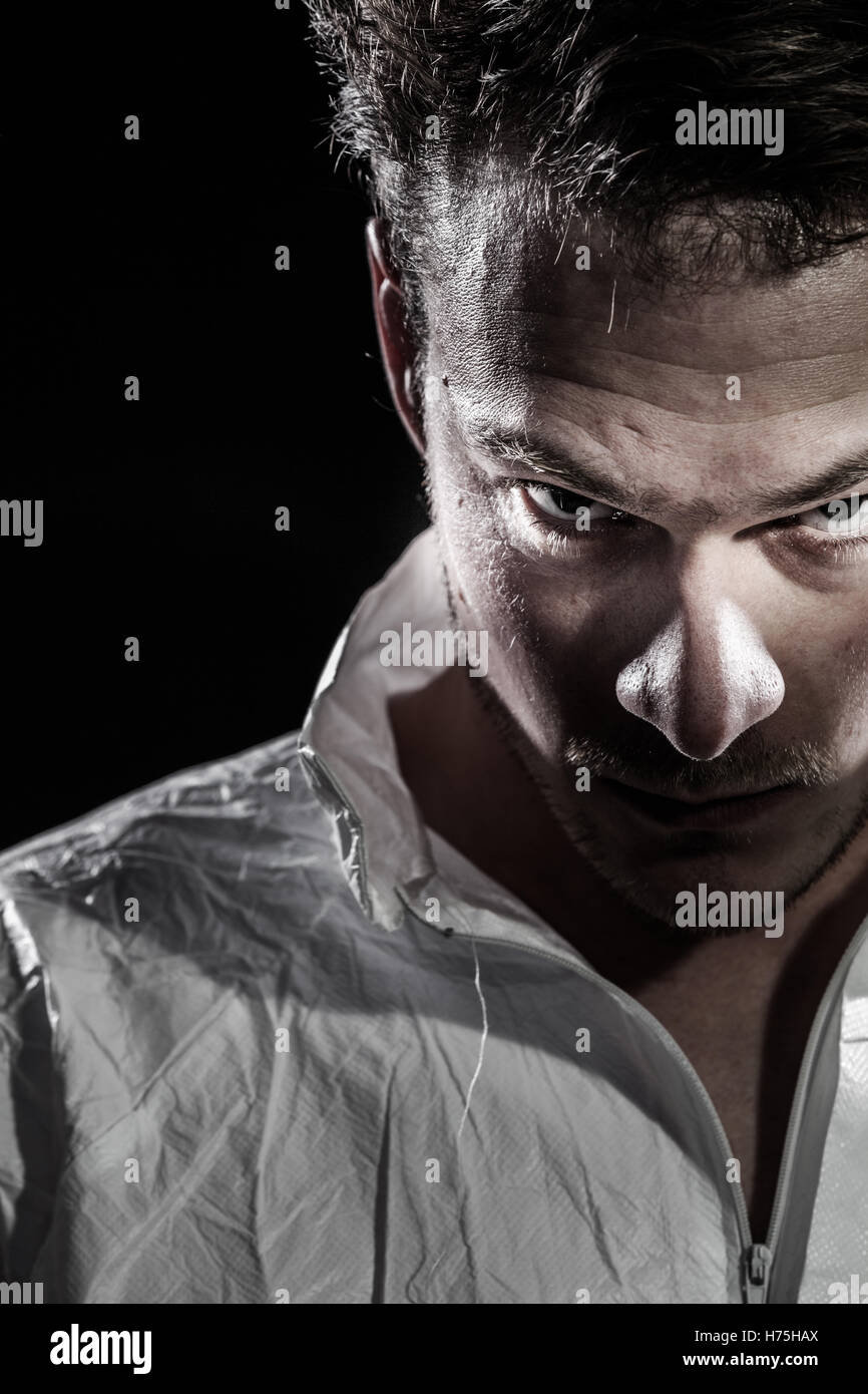 guy danger closeup face portrait person black swarthy jetblack deep ...