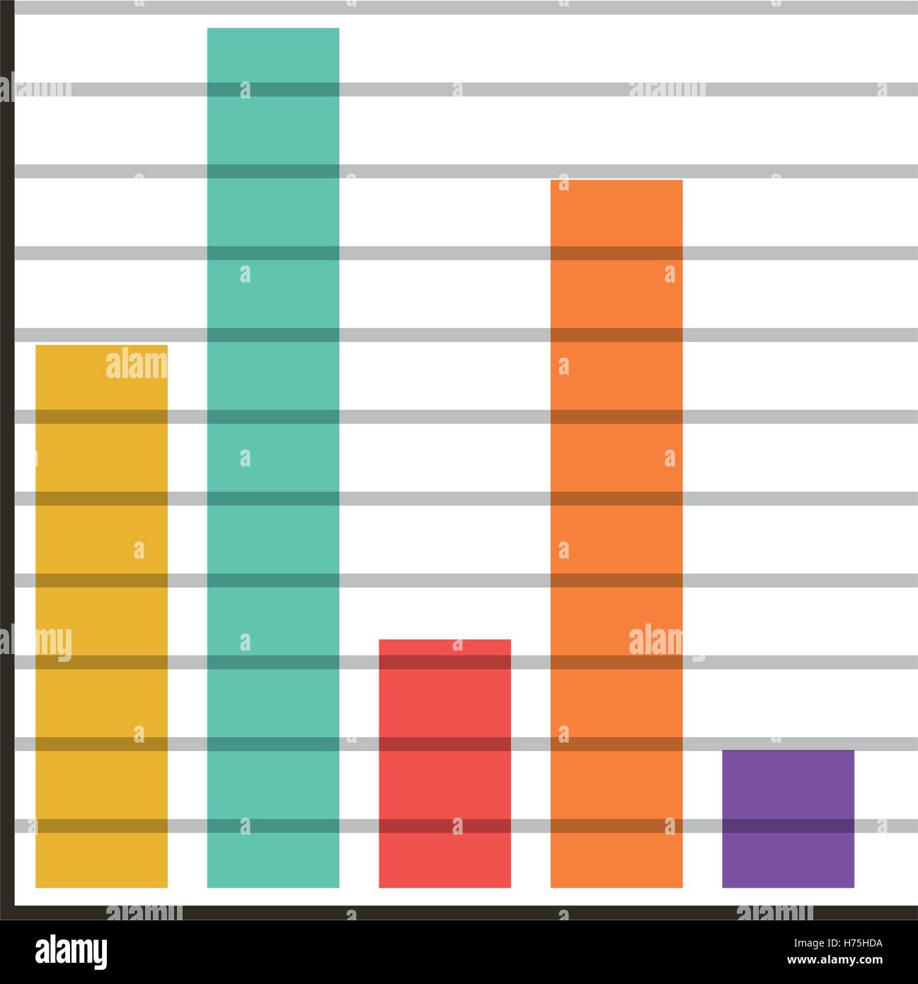 silhouette with color bar Statistics vector illustration Stock Vector ...
