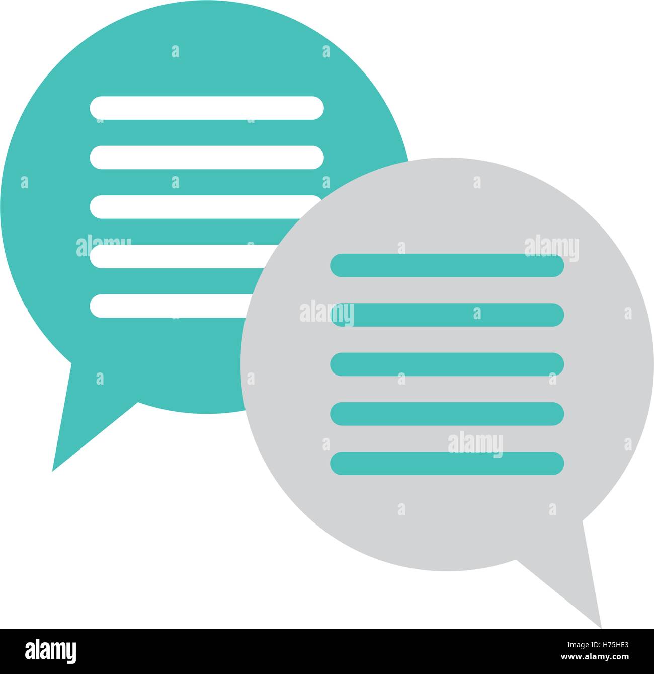 silhouette oval callout for two dialogues vector illustration Stock ...