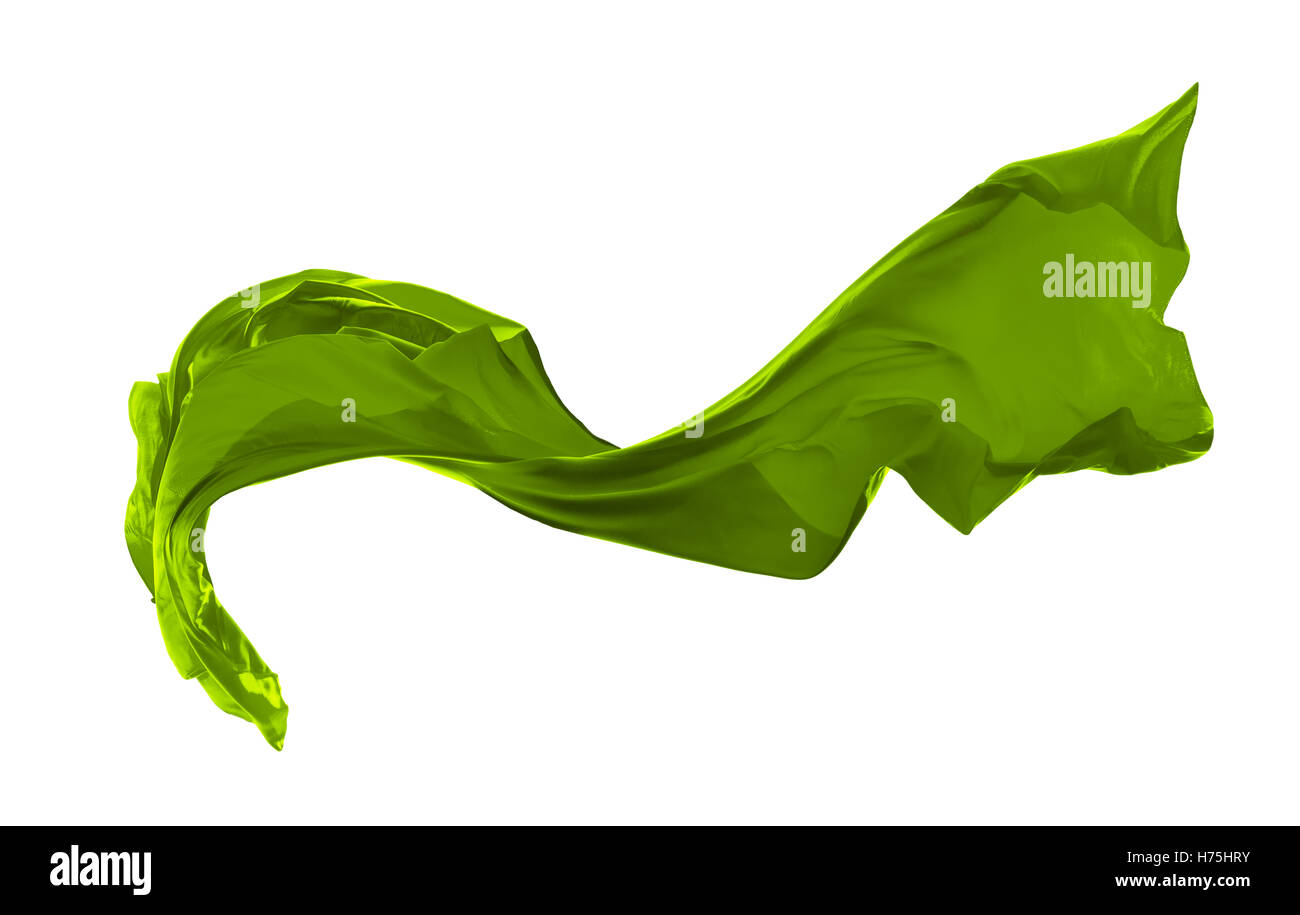 Green cloth isolated on white background Stock Photo - Alamy