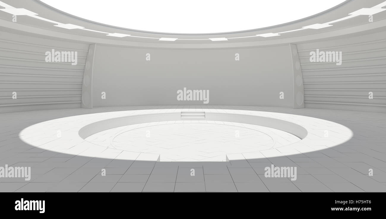 Empty modern futuristic room Stock Photo - Alamy