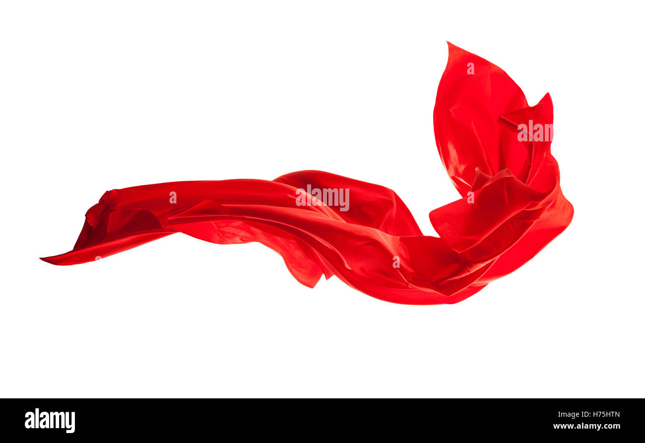 Red cloth flying fabric hi-res stock photography and images - Alamy