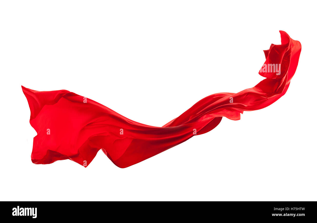 Smooth elegant red satin cloth isolated on white background Stock Photo ...
