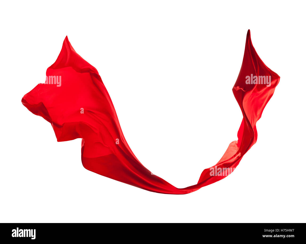 Smooth elegant red satin cloth isolated on white background Stock Photo ...