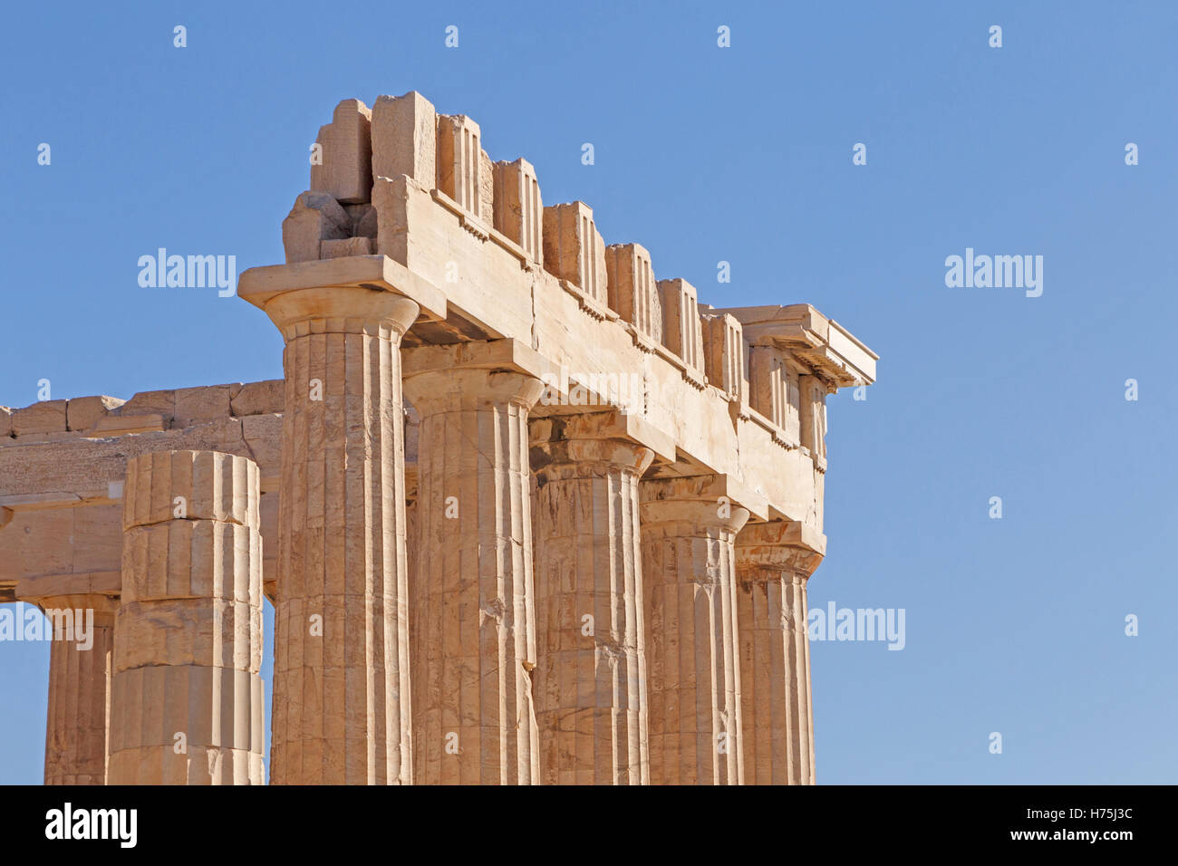 detail of Parthenon temple in Athens Stock Photo - Alamy
