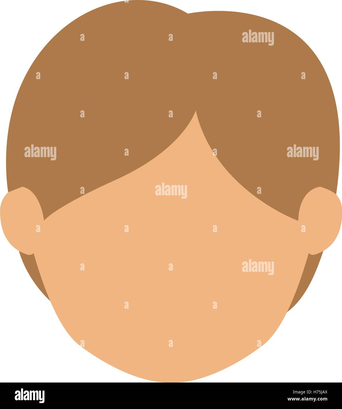 head man with light hair without face vector illustration Stock Vector ...