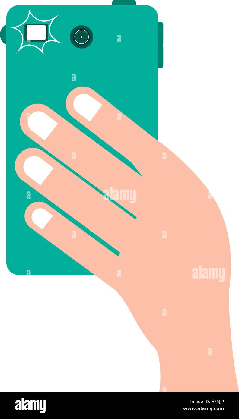 human hand taking a photo with camera of smartphone portable device ...