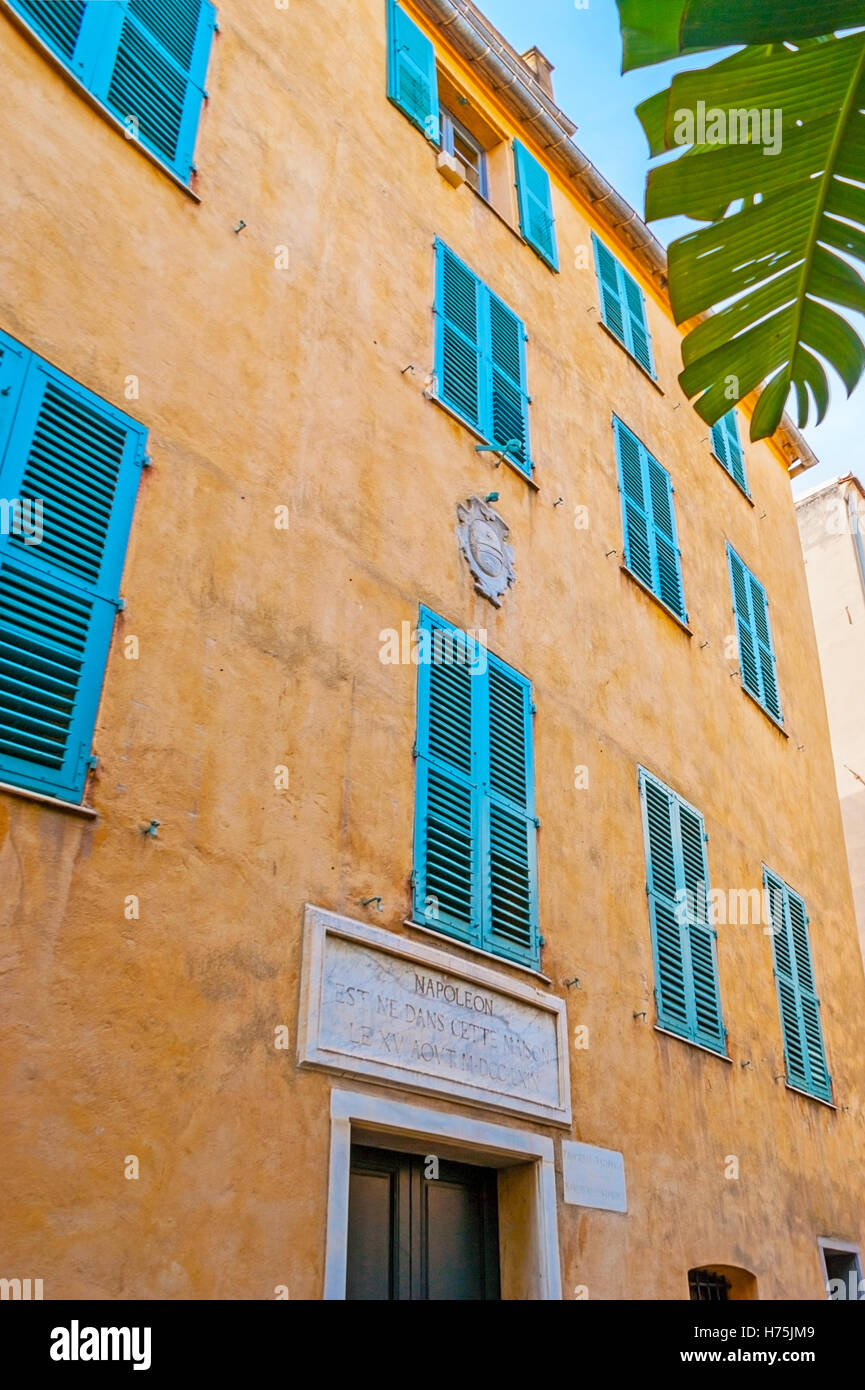 The Maison Bonaparte is the Napoleon's birth house with the small stone ...