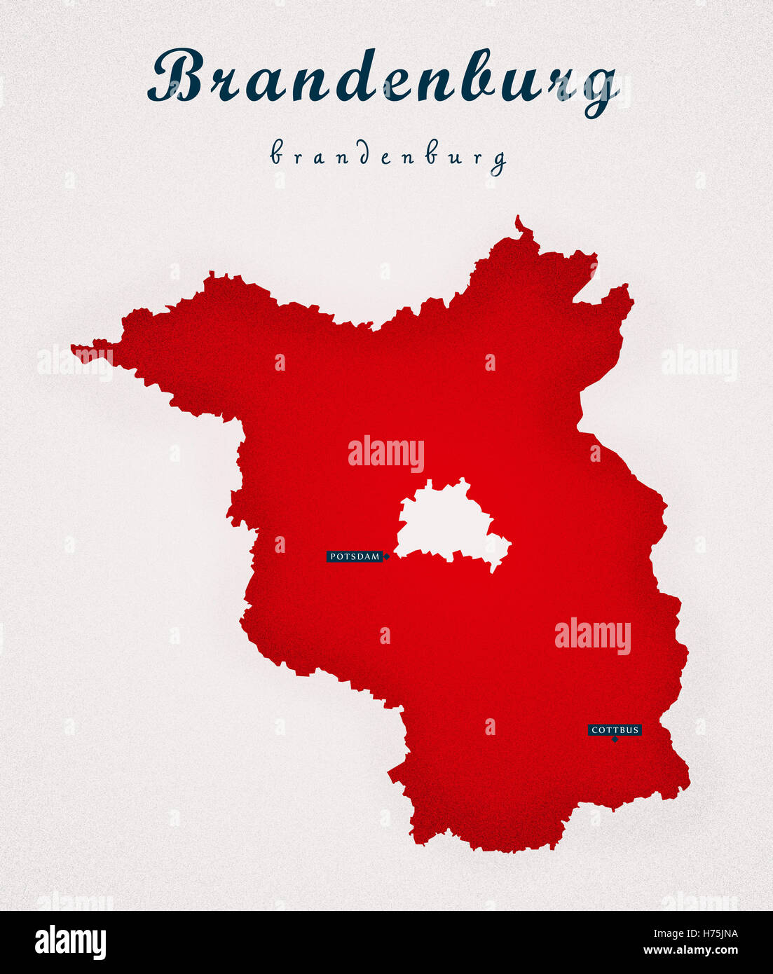 Map of brandenburg hi-res stock photography and images - Alamy