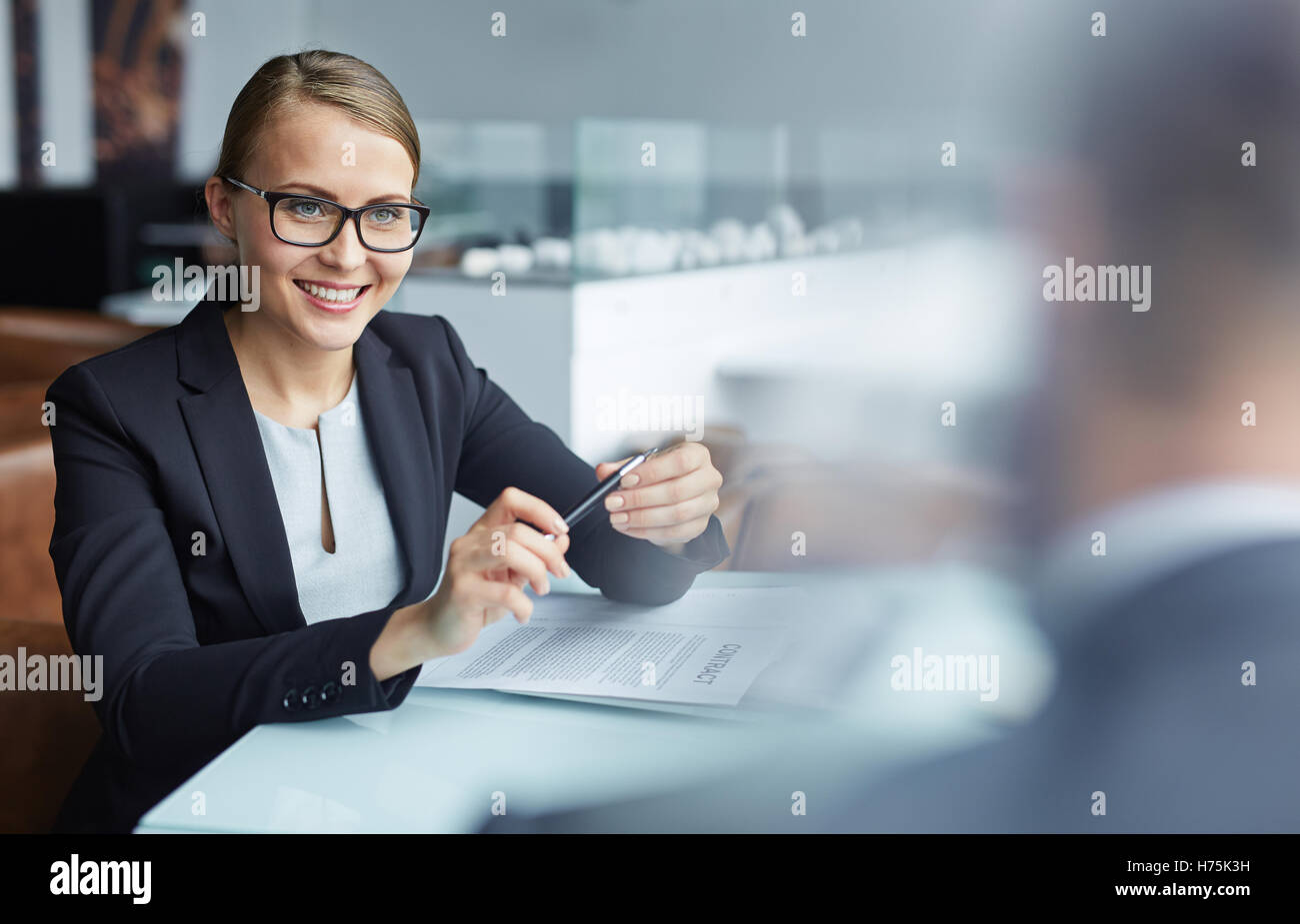 Conversation with partner Stock Photo - Alamy