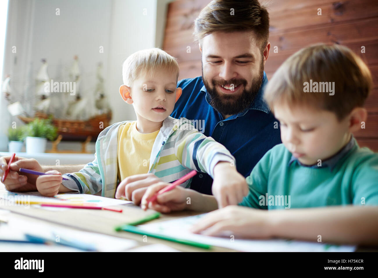 Learning to draw Stock Photo - Alamy