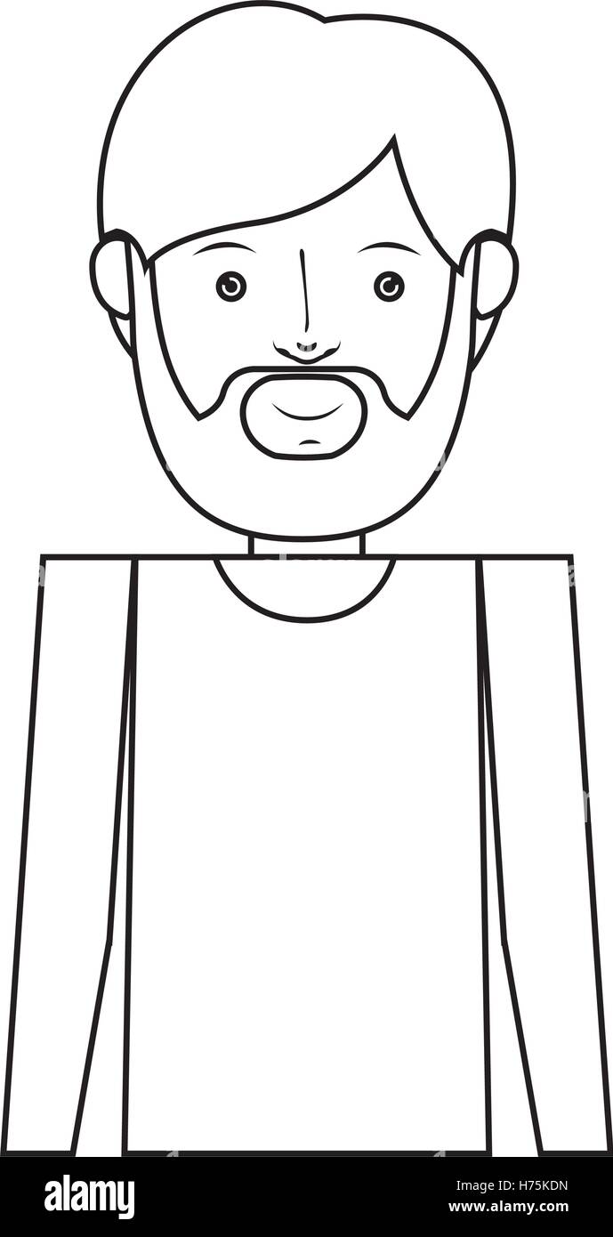 bearded man with hipster style over white background. vector ...