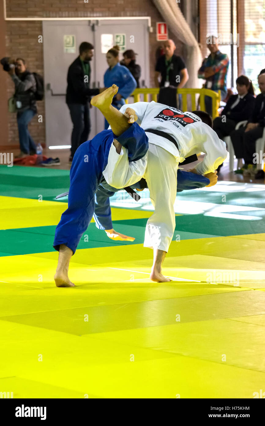 Competitors in Catalan Senior Judo Championships in Barcelona, 29 ...