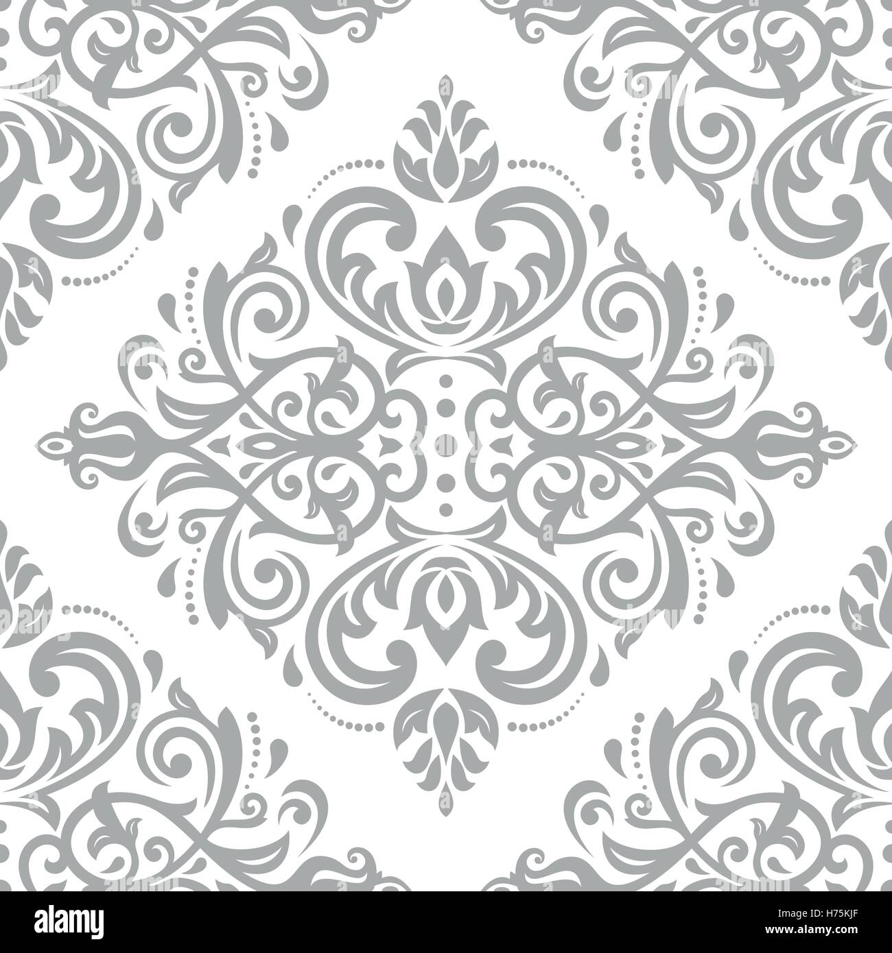 Seamless Damask Vector Background Stock Vector Image & Art - Alamy