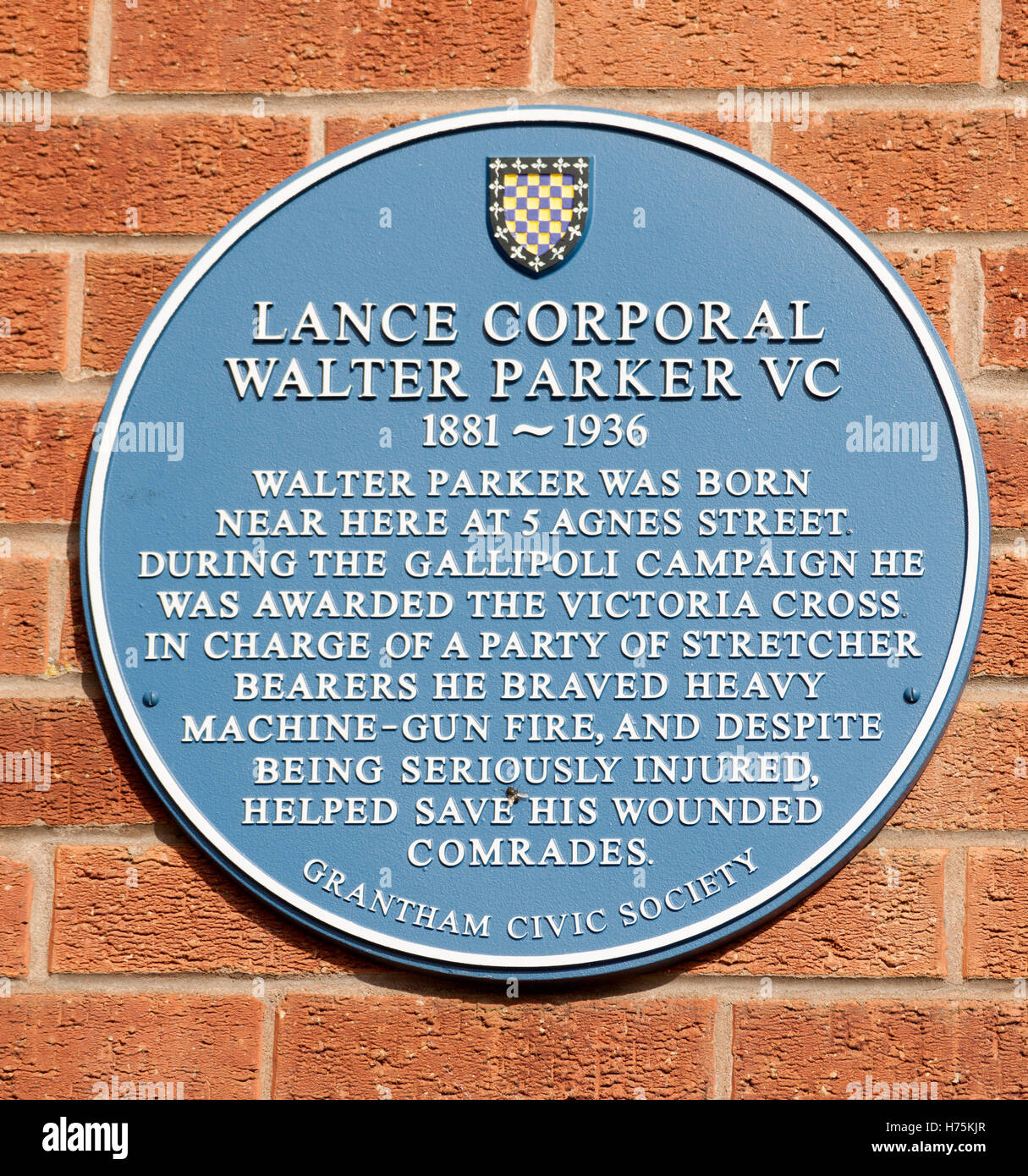 Grantham blue plaques hi-res stock photography and images - Alamy