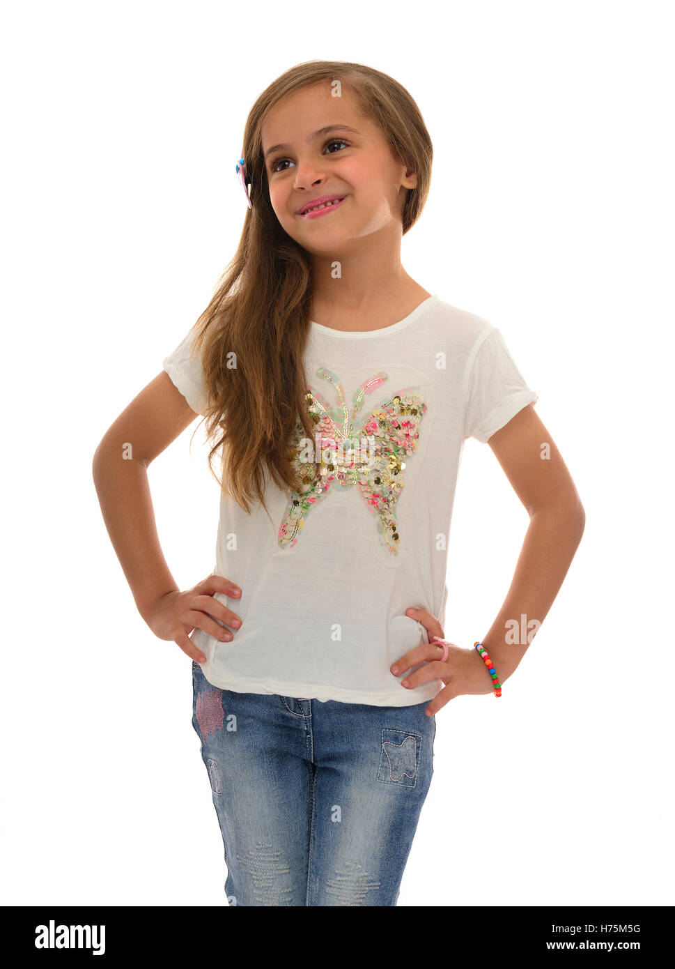 Portrait of Beautiful Smiling Girl Isolated on White Background Stock ... Portrait of Beautiful Smiling Girl Isolated on White Background Stock ...