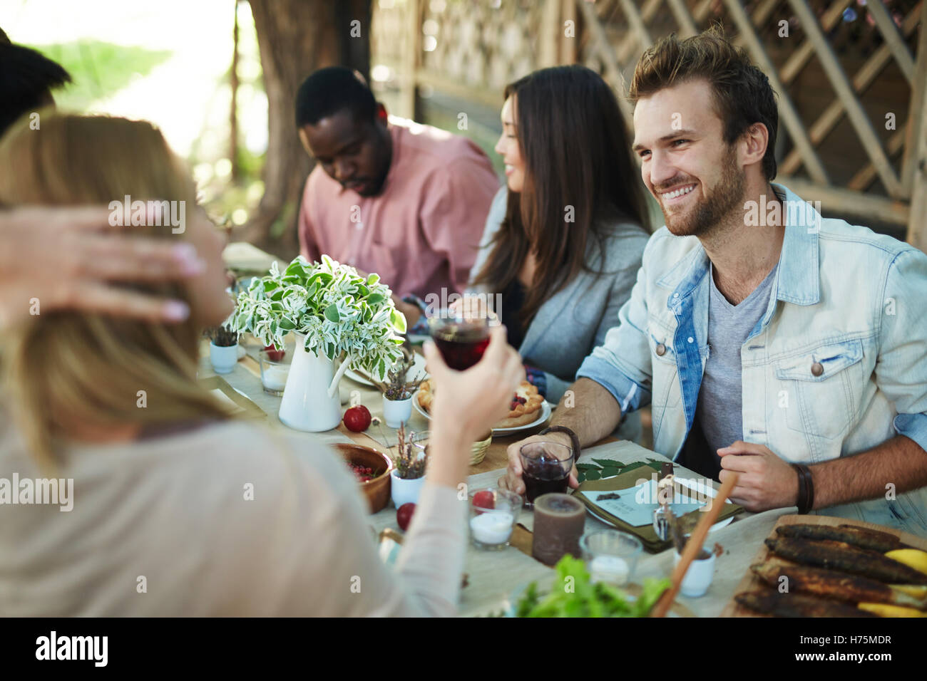 Happy gathering hi-res stock photography and images - Alamy