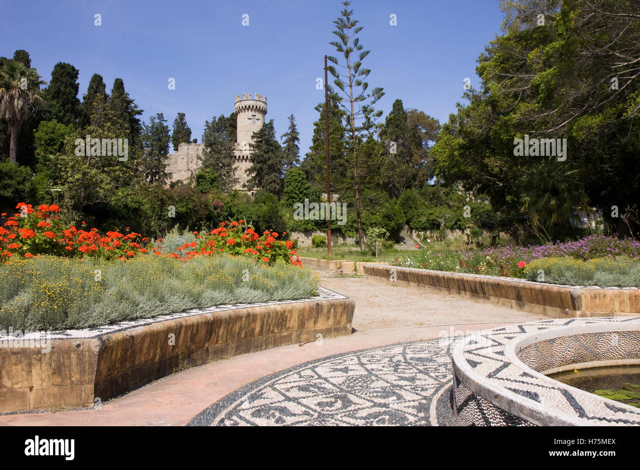 rodos historical centre in main town Stock Photo - Alamy