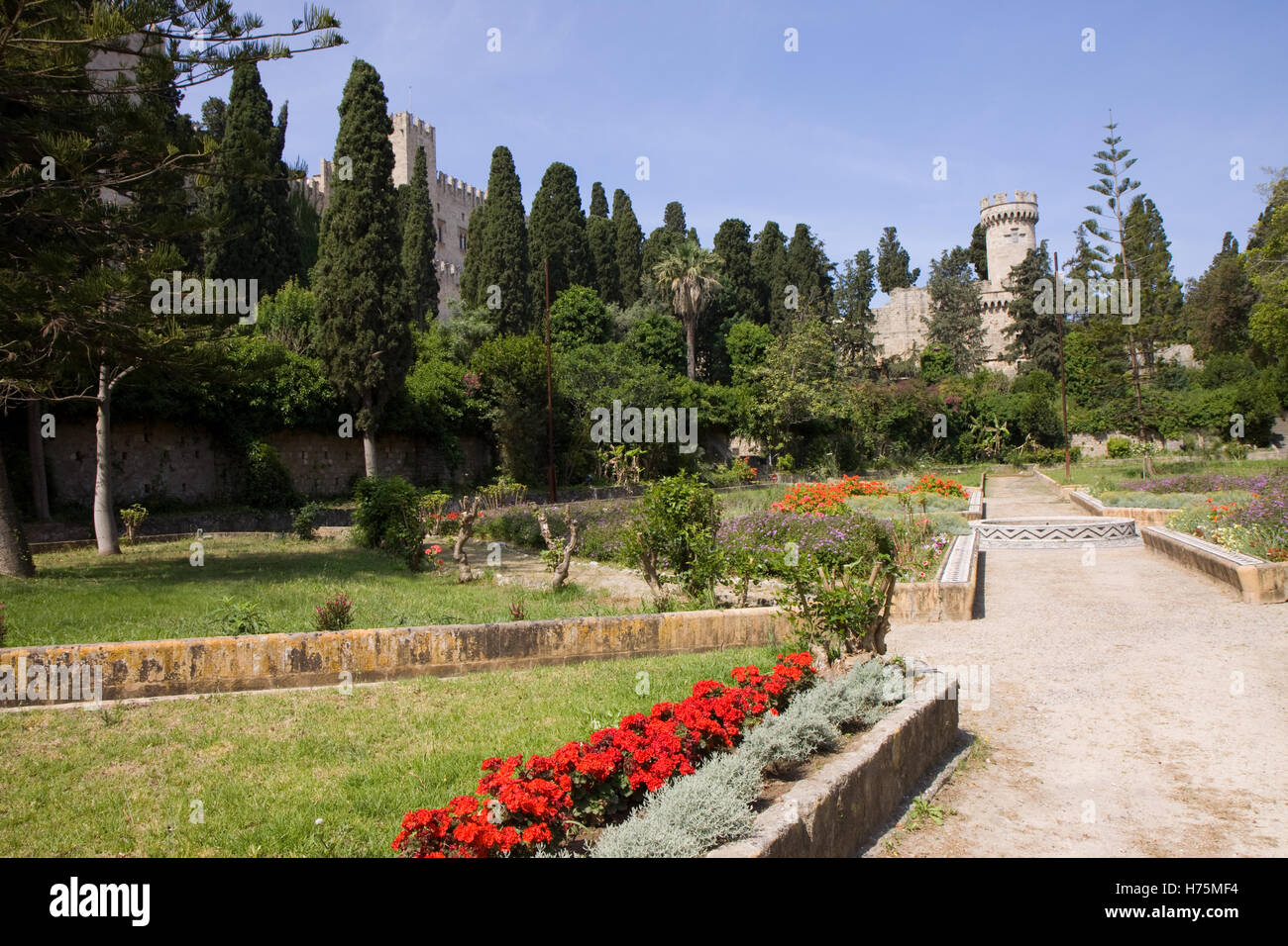rodos historical centre in main town Stock Photo - Alamy