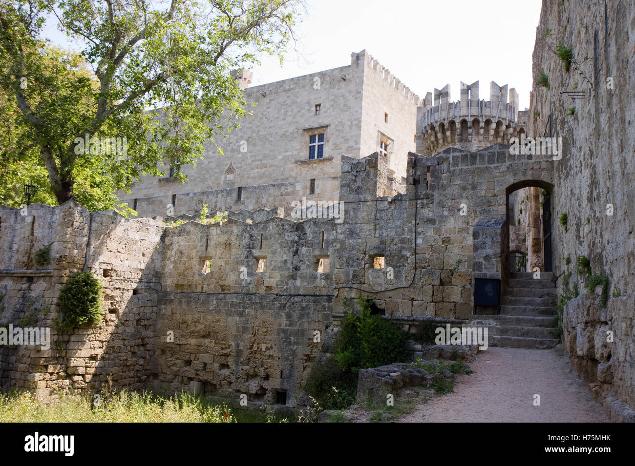 rodos historical centre in main town Stock Photo - Alamy