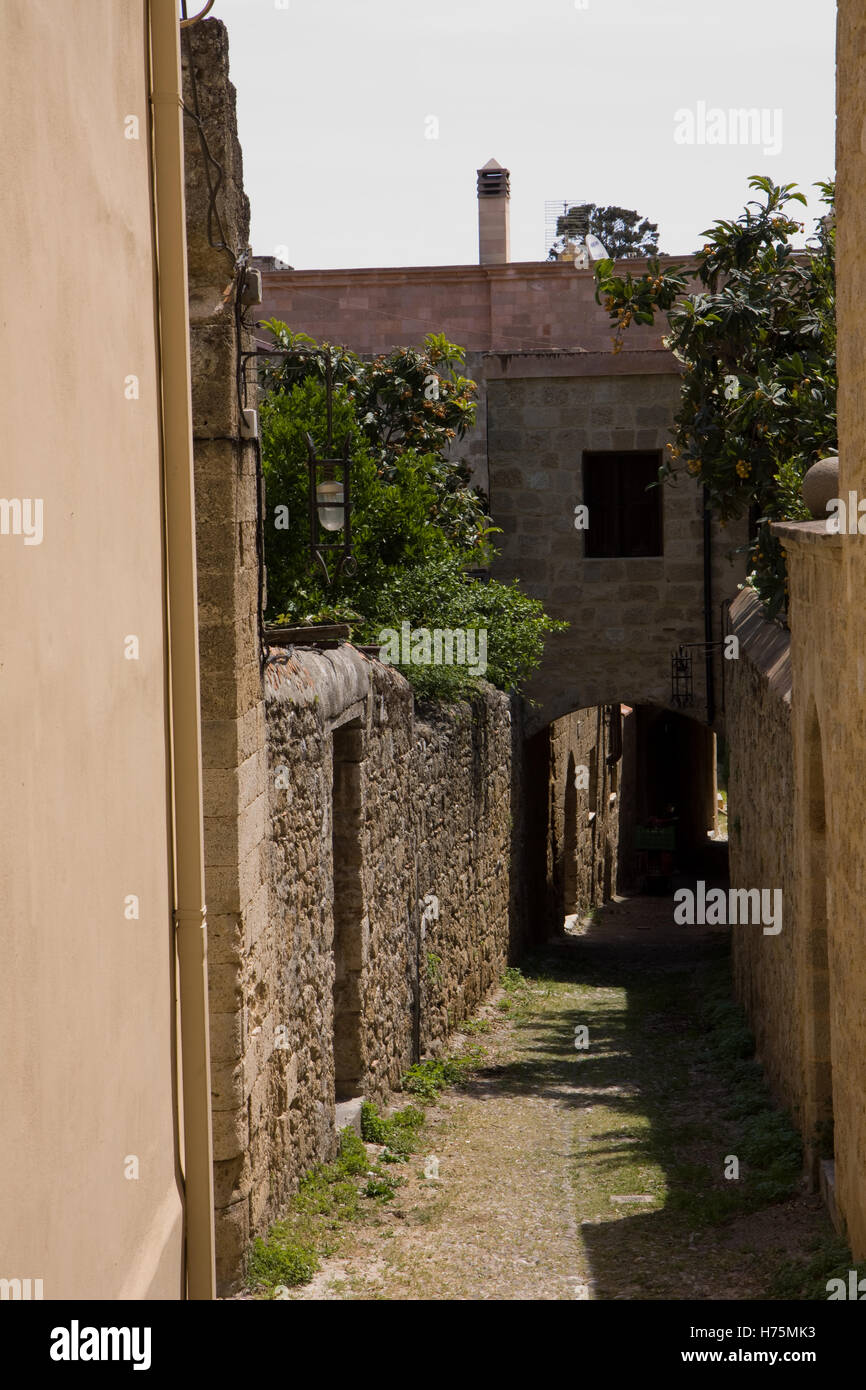 rodos historical centre in main town Stock Photo - Alamy