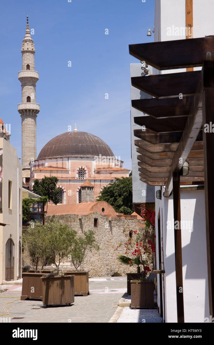 rodos historical centre in main town Stock Photo - Alamy