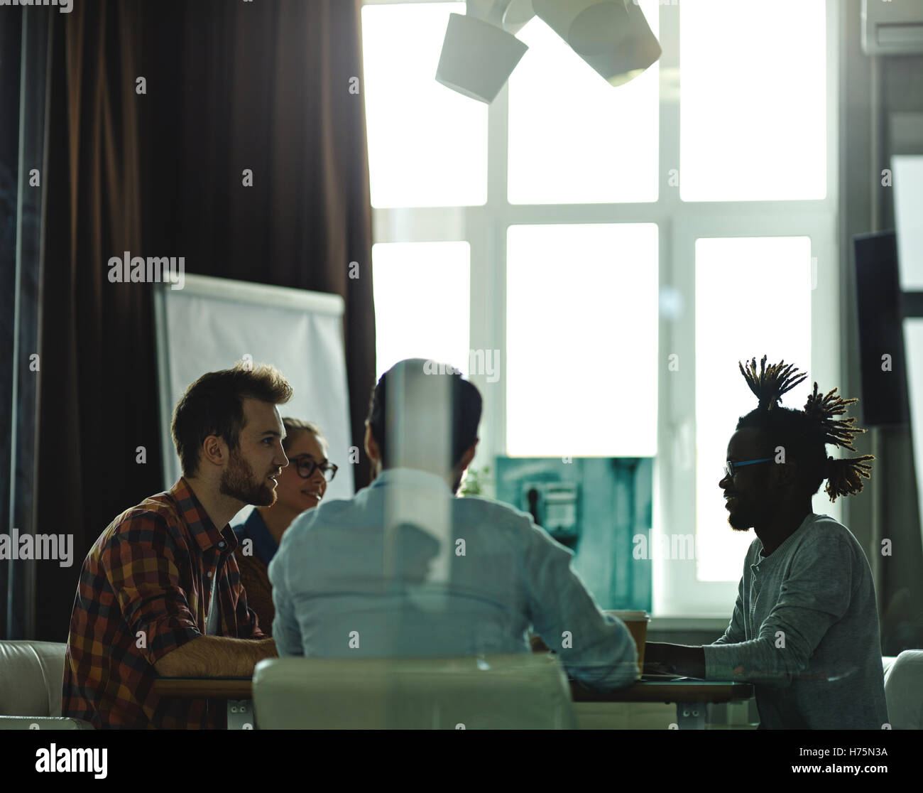 Briefing of business company Stock Photo - Alamy