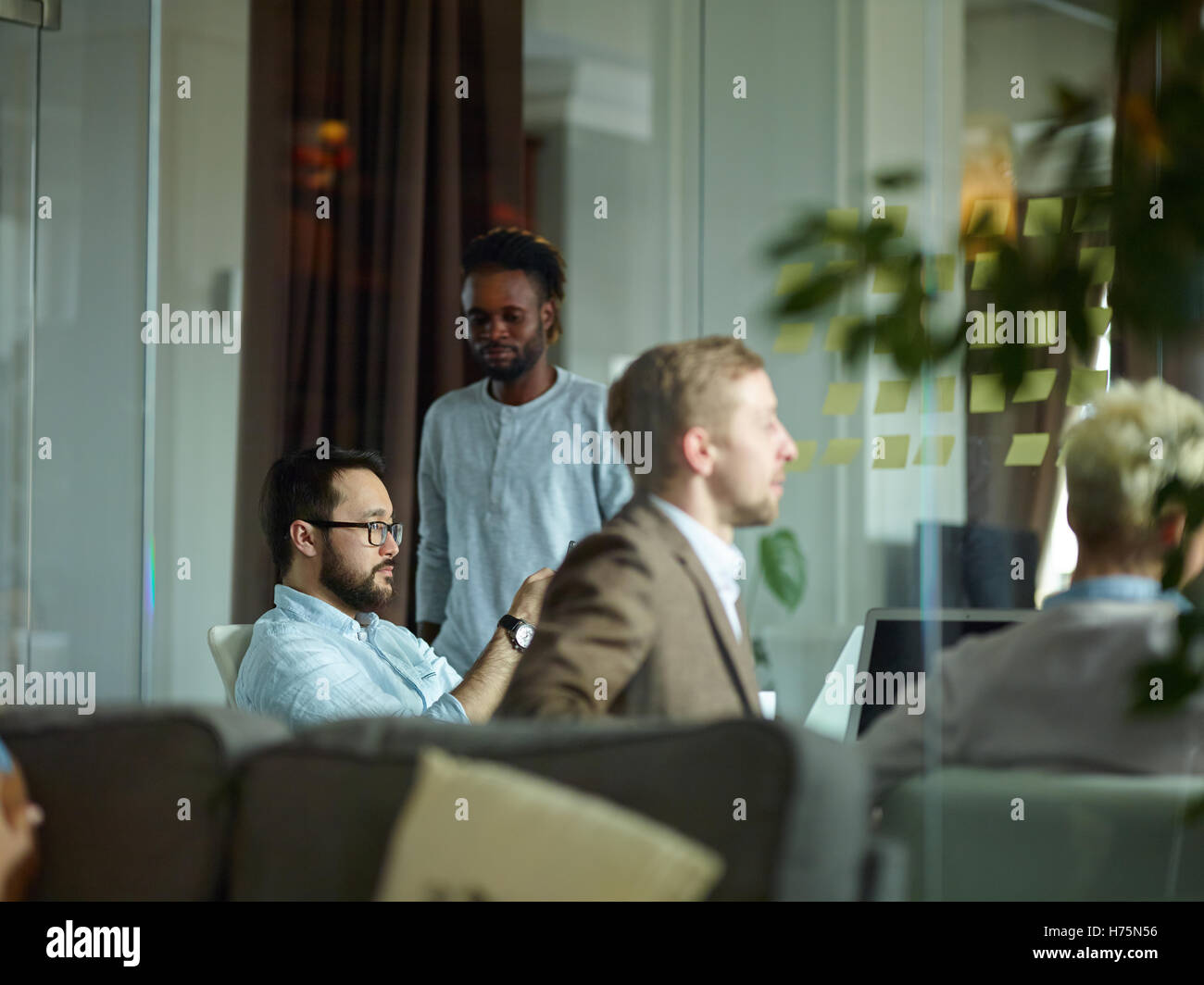 Employees at work Stock Photo - Alamy