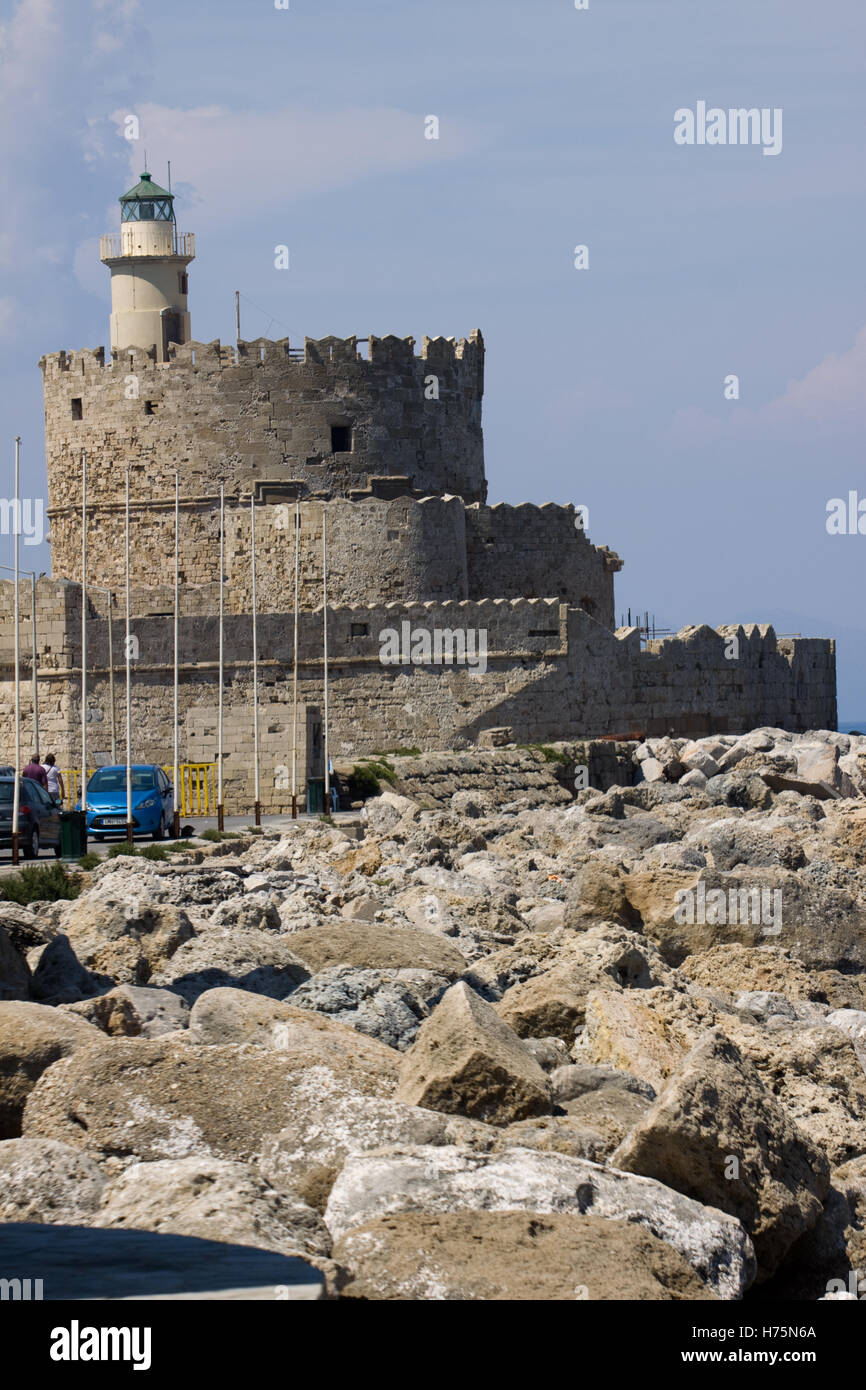 rodos historical centre in main town Stock Photo - Alamy
