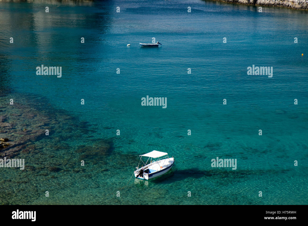 beach and sea of rodos in greece Stock Photo - Alamy