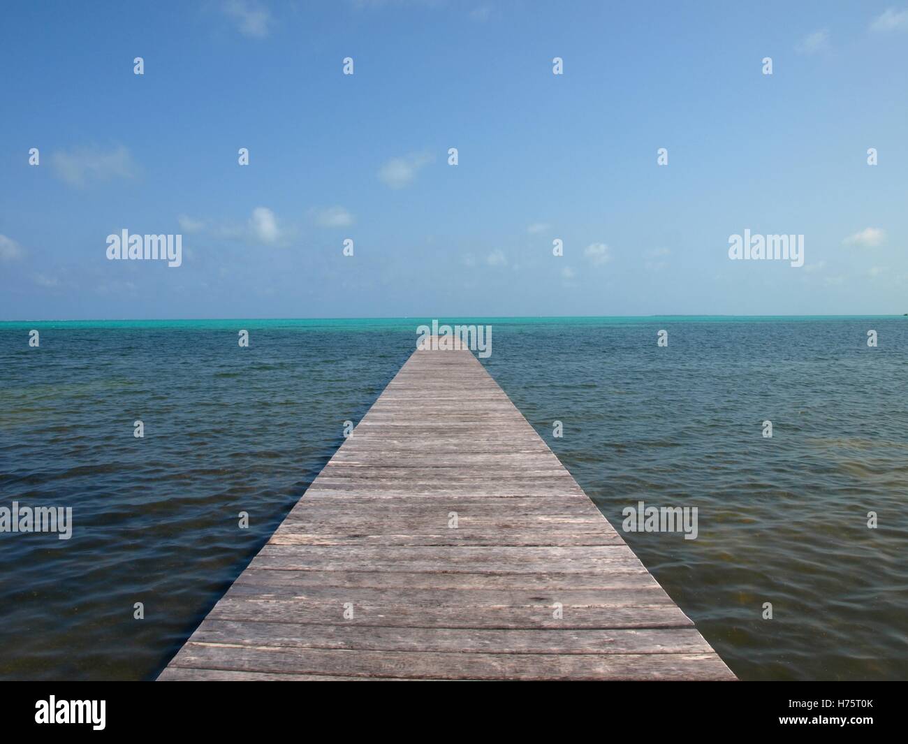Dock on Caribbean Sea Stock Photo - Alamy
