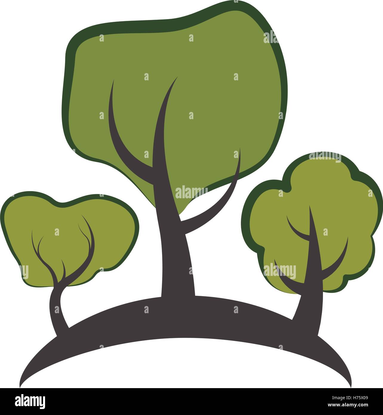 tree forest ecology symbol vector illustration design Stock Vector ...