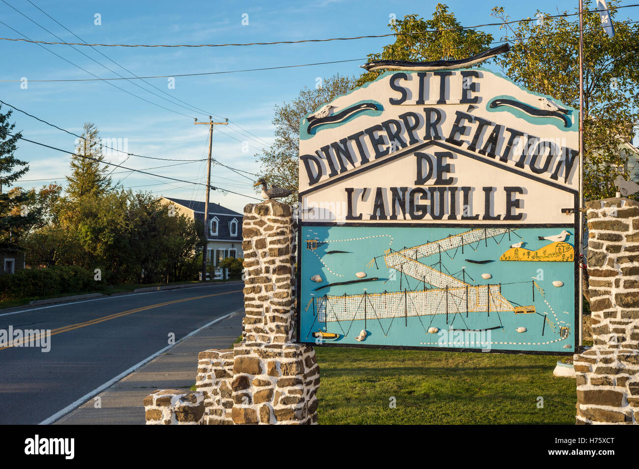 Eel interpretive Centre in Kamouraska, Quebec, Canada Stock Photo - Alamy
