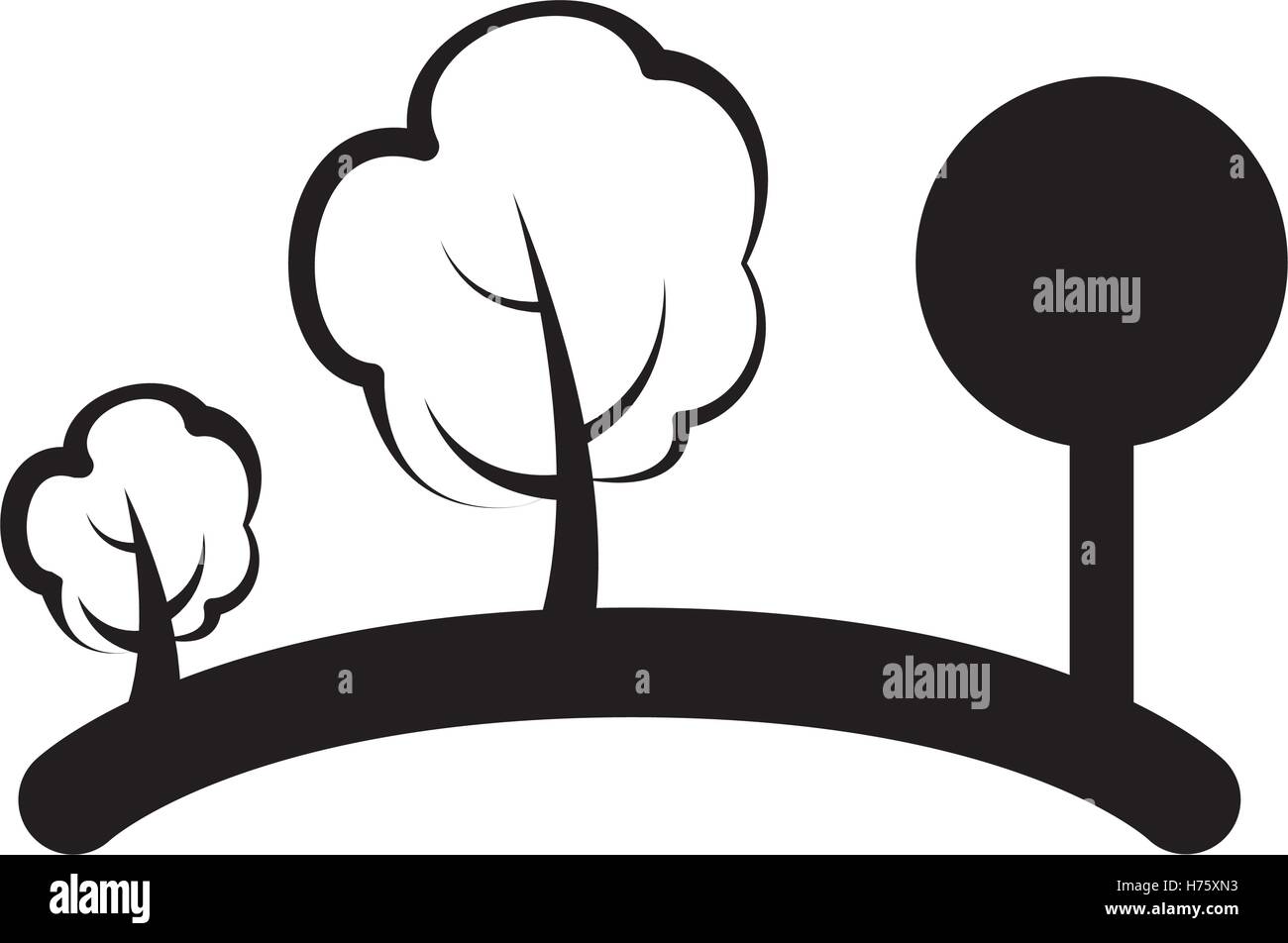 tree forest ecology symbol vector illustration design Stock Vector ...