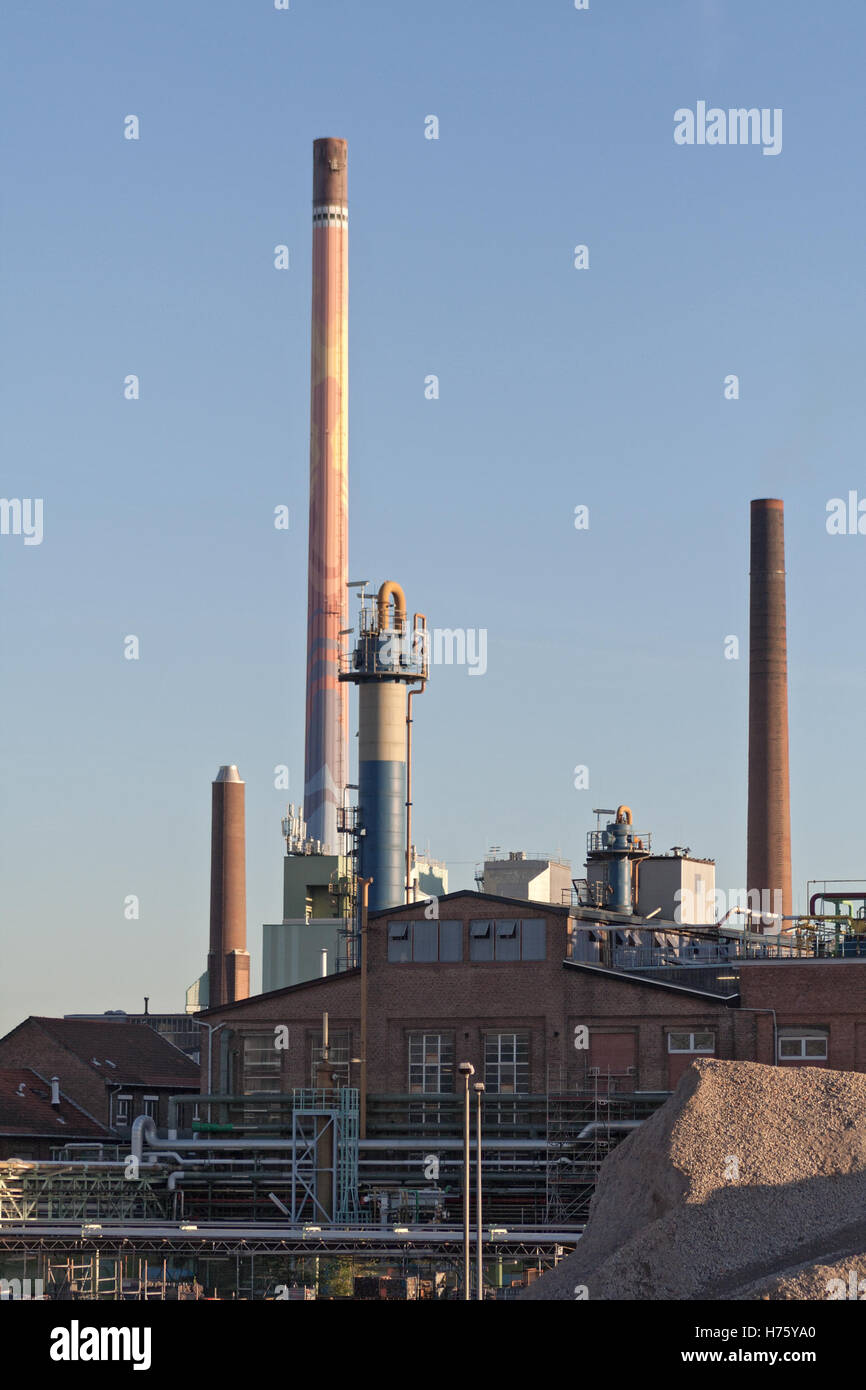 Industry park with silo and chimney Stock Photo - Alamy