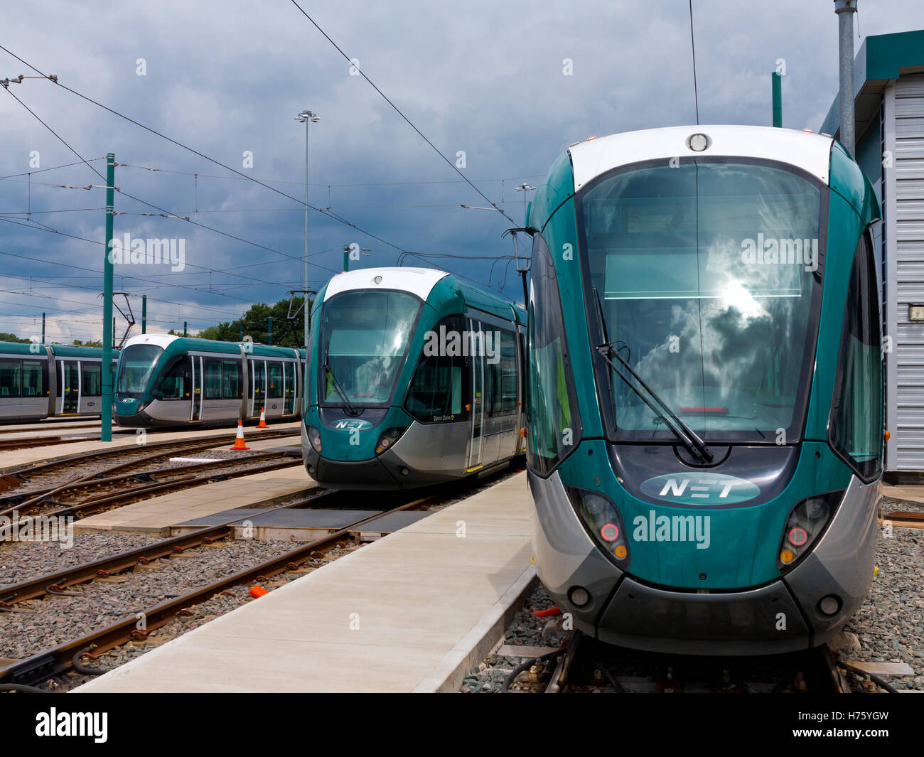 Trams nottingham city centre hi-res stock photography and images - Alamy