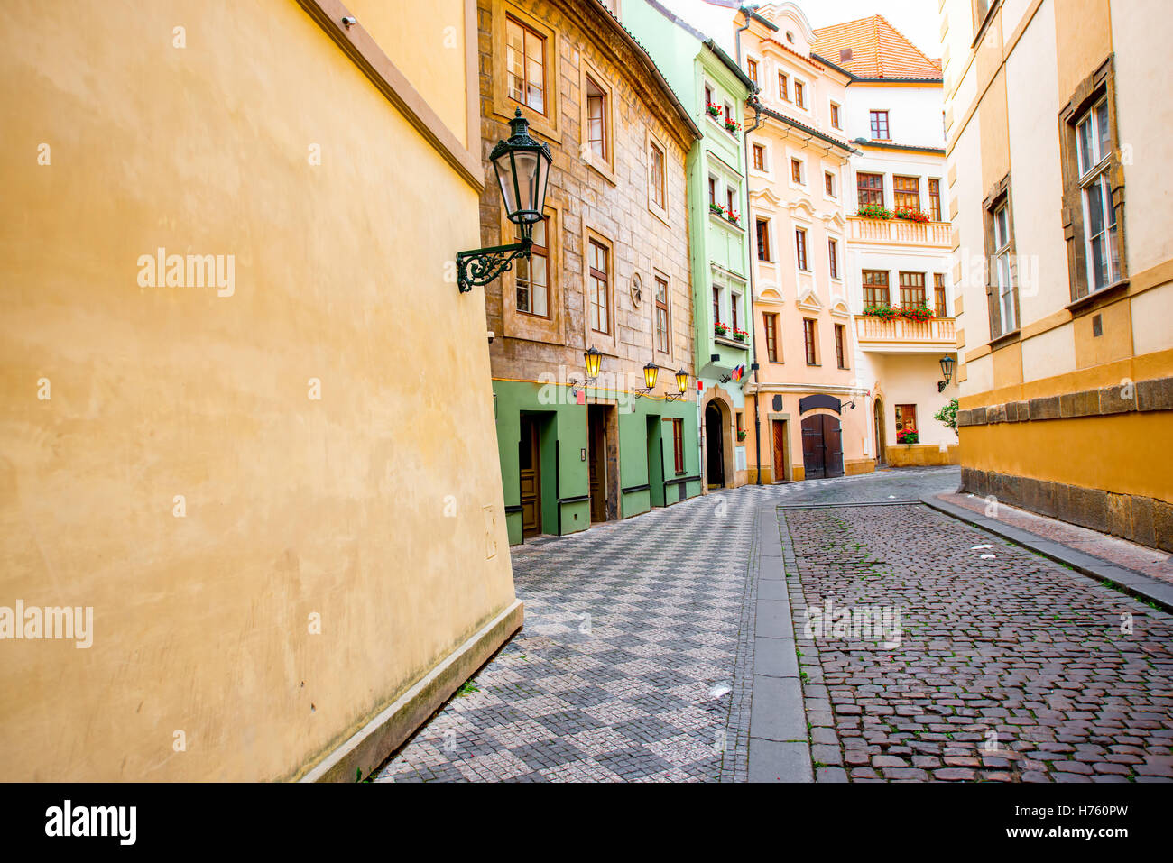 Street view in Prague Stock Photo - Alamy