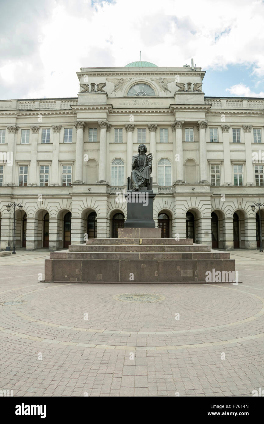 The statue of mathematician and astronomer Copernicus in Warsaw, Poland ...