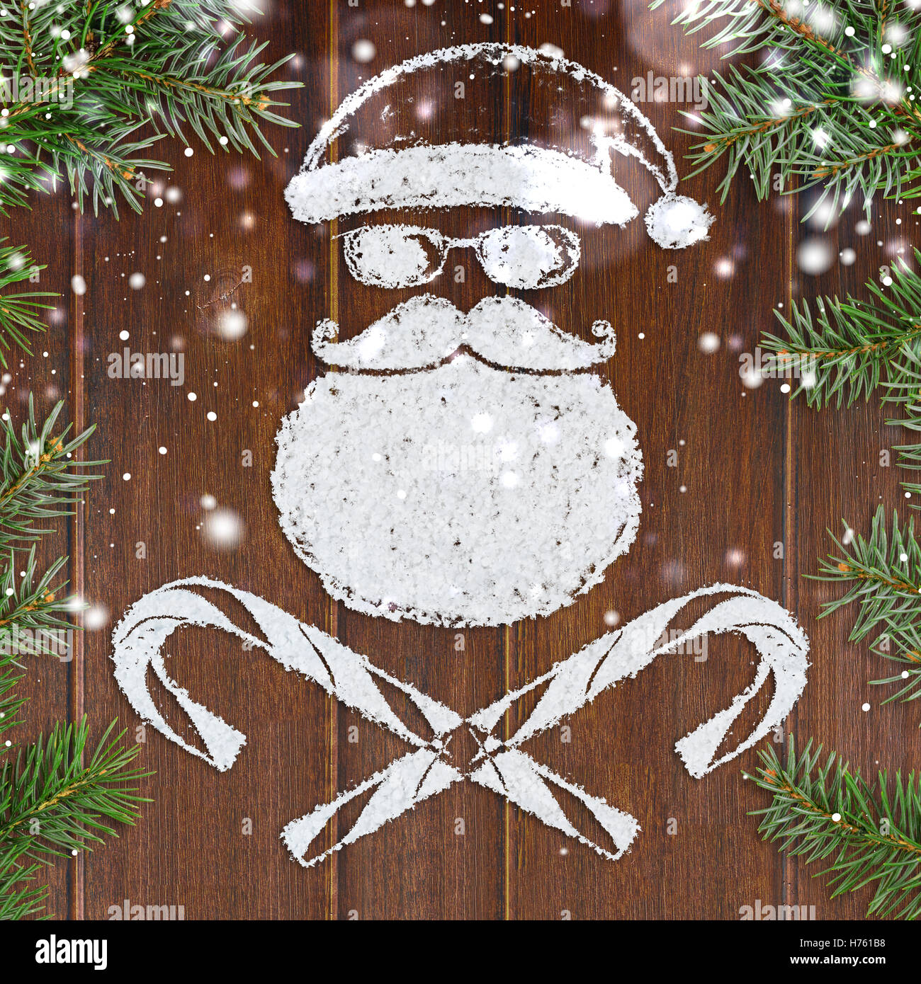 Bad Santa christmas card Stock Photo - Alamy