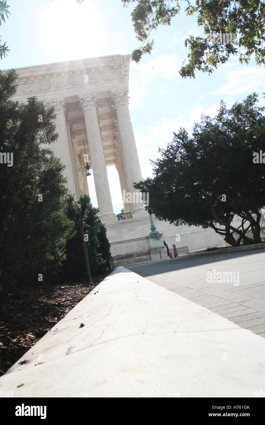 The front and inside of the Supreme Court Washington, dc Stock Photo ...