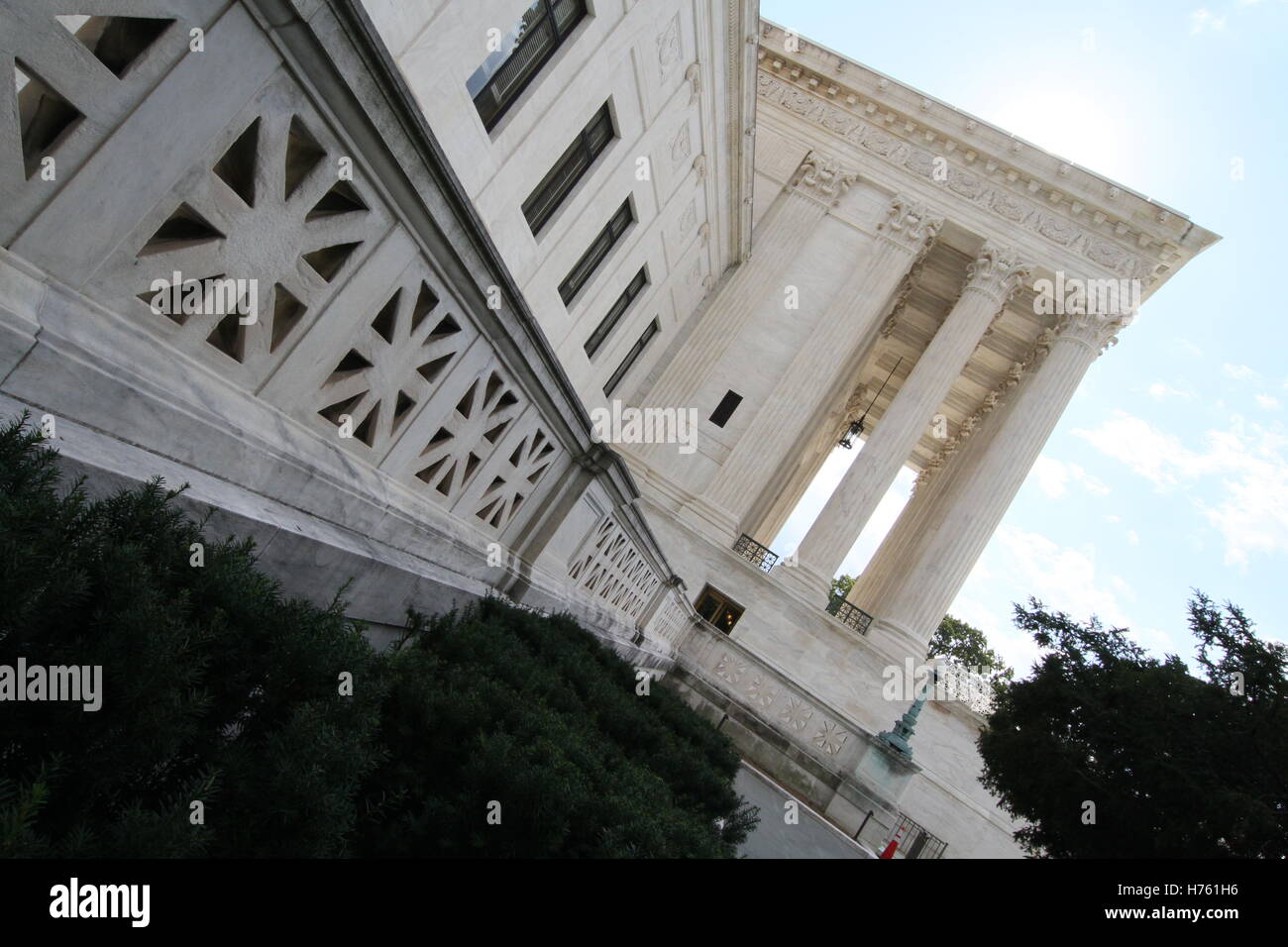 The front and inside of the Supreme Court Washington, dc Stock Photo ...